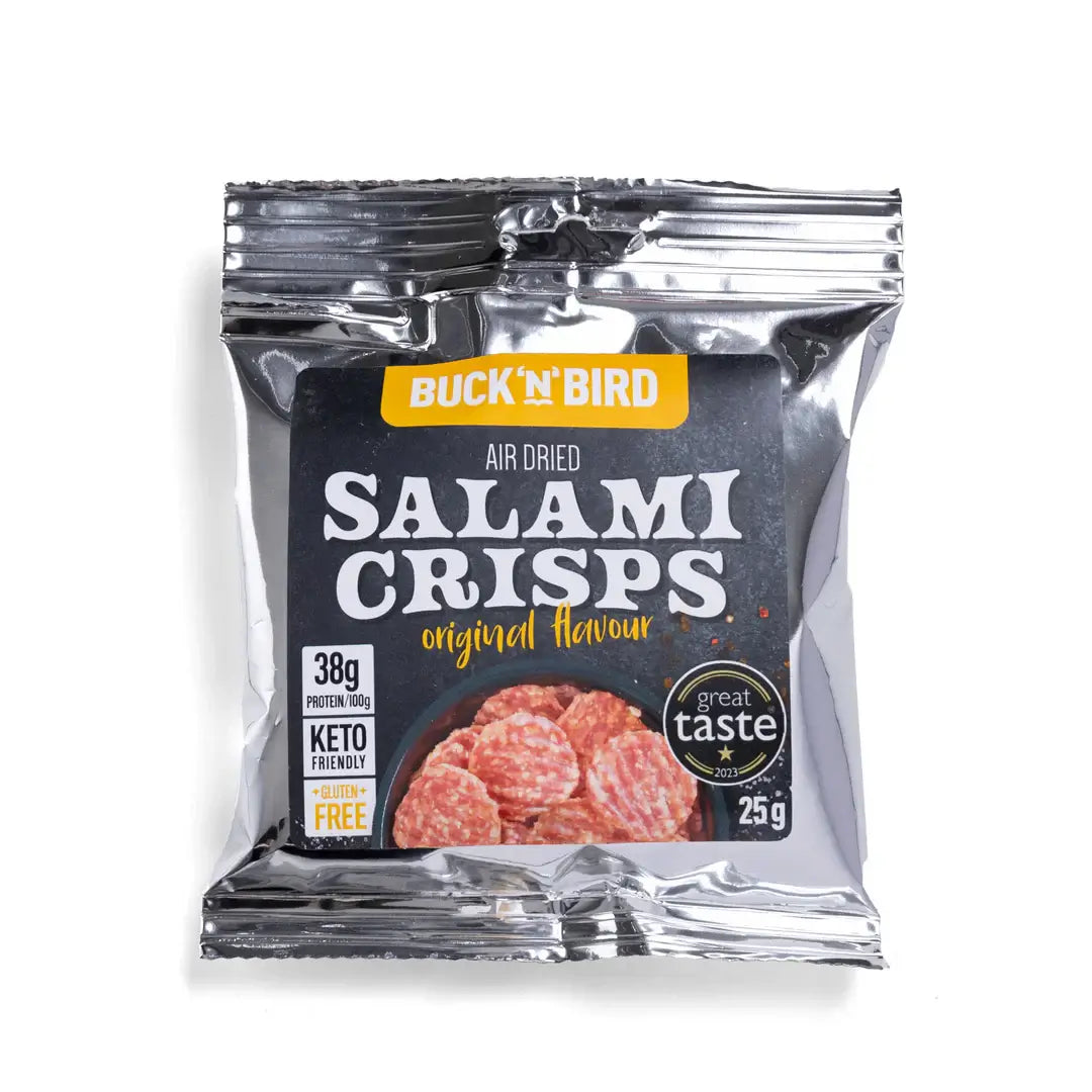 Buck n Bird Salami Crisps Original 25g – The Cork and Truckle