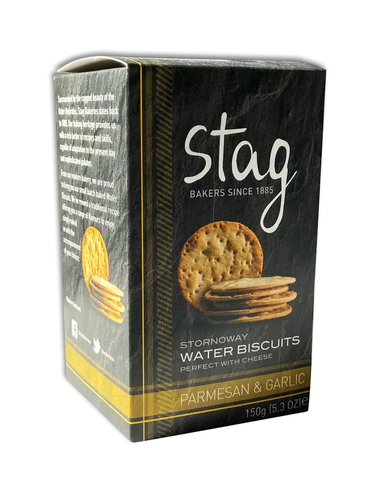 Stag Parmesan & Garlic Water Biscuits 150g