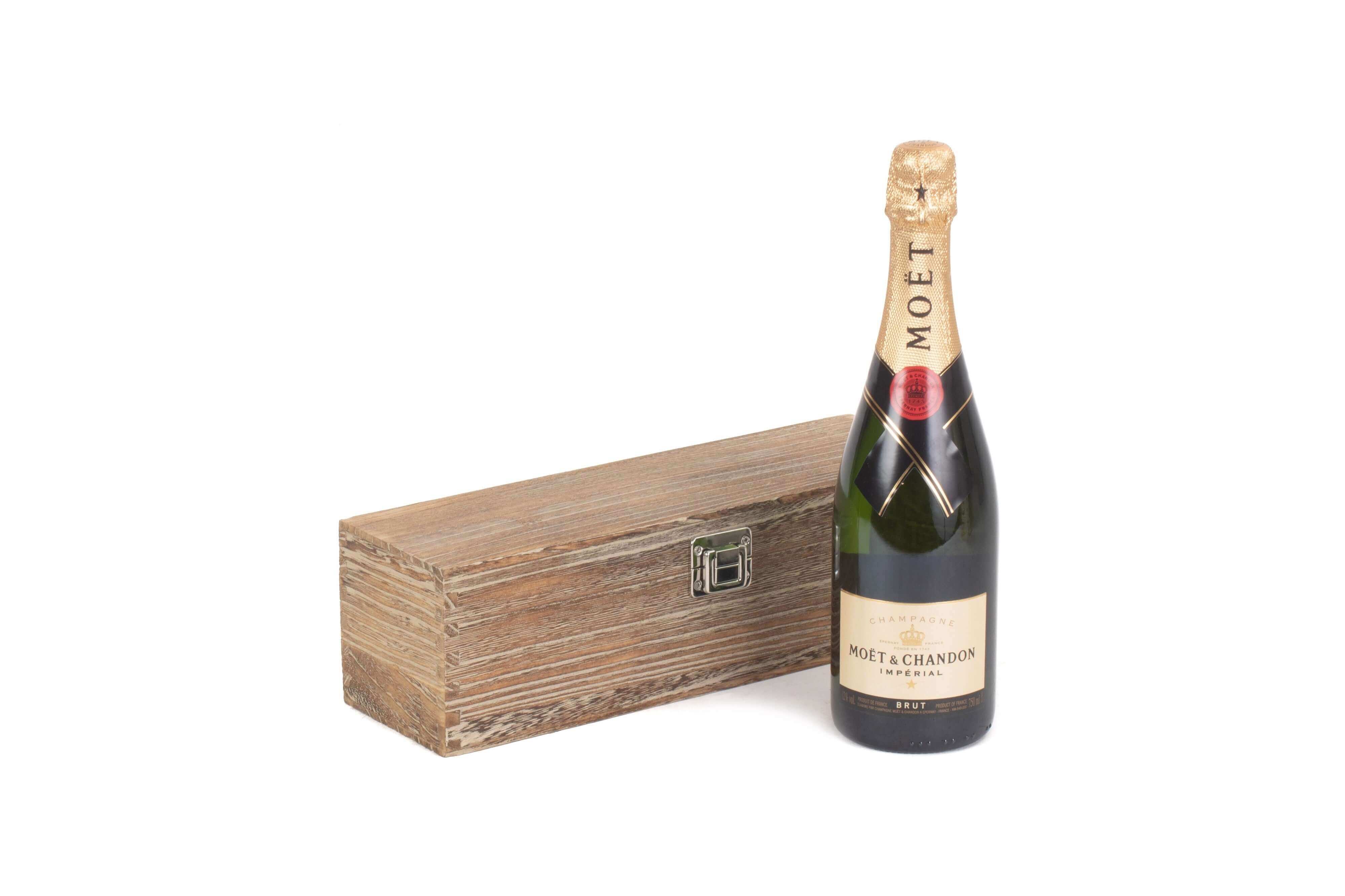 Single Bottle Hinged Lid Oak Effect Box – The Cork and Truckle